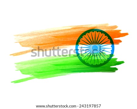 Indian Flag Made Color Strokes Vector Stock Vector (Royalty Free ...