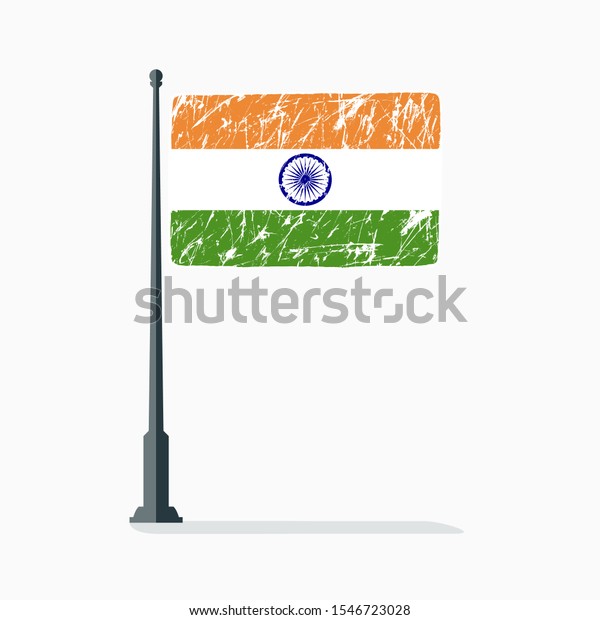 Indian Flag Scratches Vector Flag India Stock Vector (Royalty Free ...