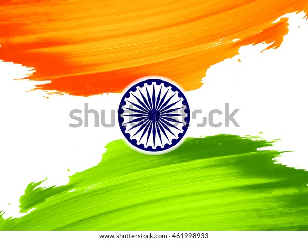 Indian Flag Theme Background Design Stock Vector (Royalty Free) 461998933