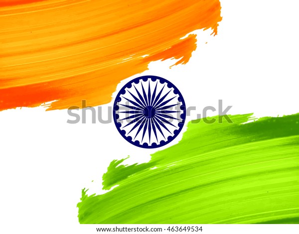 Indian Flag Theme Vector Background Design Stock Vector (Royalty Free ...