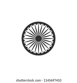 Indian Flag Wheel Vector Icon: vector de stock (libre de regalías ...