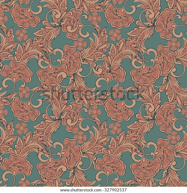 Indian Floral Pattern Stock Vector (Royalty Free) 327902537 | Shutterstock
