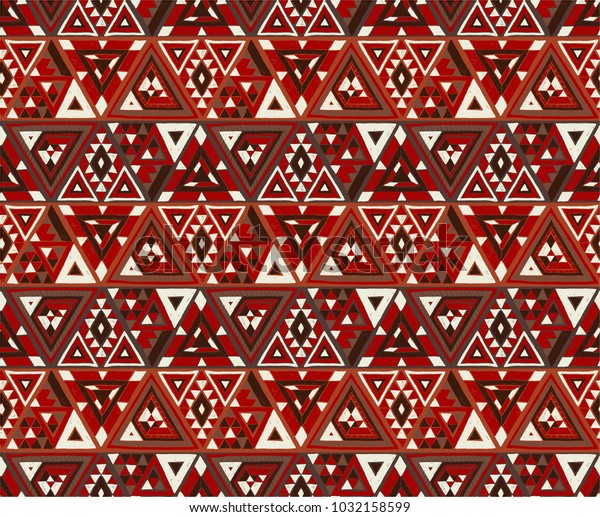 Indian Geometric Folklore Ornament Triangle Tribal: เวกเตอร์สต็อก (ปลอด ...