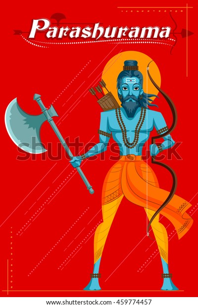 Indian God Parashurama Axe Vector Illustration Stock Vector (Royalty ...