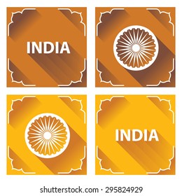 Indian Icons Set Flat Style Vector Stock Vector (Royalty Free ...