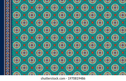 Indian Kurti Front Side Border Geometric Stock Vector (Royalty Free ...