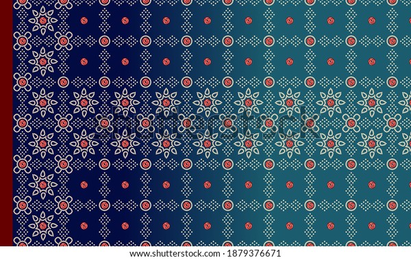 Indian Kurti Front Side Geometric Border Stock Vector (Royalty Free ...