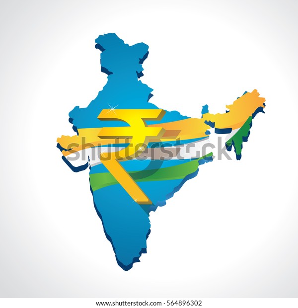 Indian Map Rupee Symbol 库存矢量图（免版税）564896302 | Shutterstock