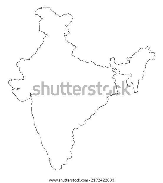 Indian Map Vector Illustration Map India: เวกเตอร์สต็อก (ปลอดค่า ...