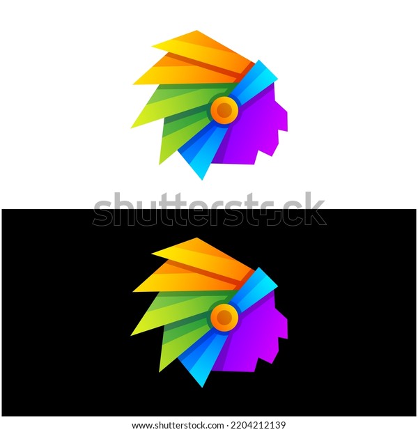 Indian Mascot Logo Design Vector Modern Stock Vector (Royalty Free ...