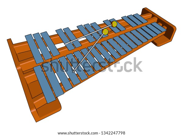 Indian Musical Instrument Vibraphone Vector Color Stock Vector (Royalty ...