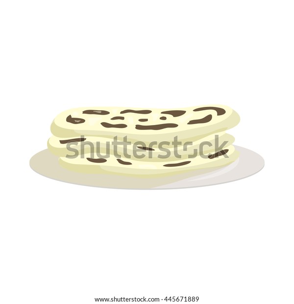 Indian Naan Icon Cartoon Style Isolated: เวกเตอร์สต็อก (ปลอดค่า ...