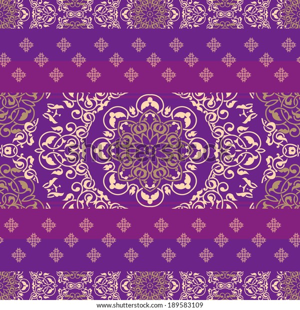 Indian Ornamental Fabric Ethnic Pattern: เวกเตอร์สต็อก (ปลอดค่า ...