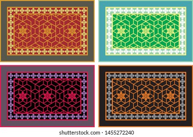 Indian Pattern Indian Architectural Pattern Geometric Stock Vector ...