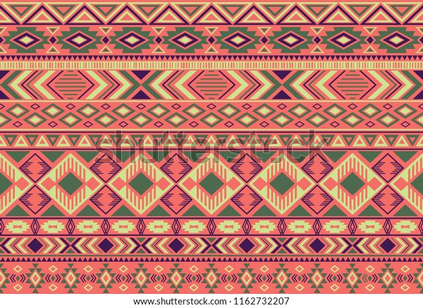 Indian Pattern Tribal Ethnic Motifs Geometric Stock Vector (Royalty ...