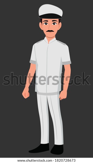 Indian Proffessional Car Driver Uniform Stock Vector (Royalty Free ...