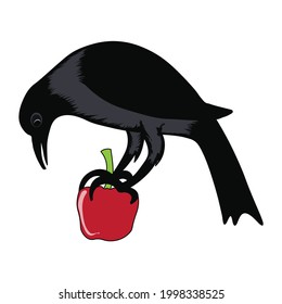 272 Crow eating vector Images, Stock Photos & Vectors | Shutterstock