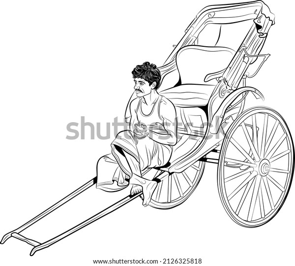 Indian Rickshaw Vector Illustration in Beautiful: vetor stock (livre de ...
