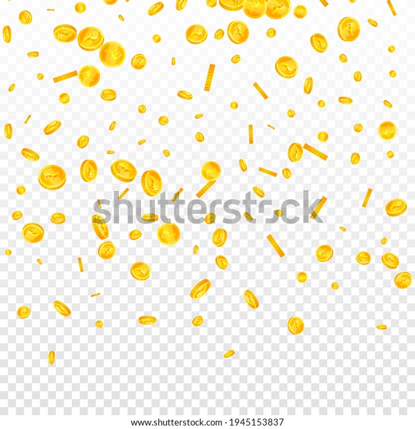 Indian Rupee Coins Falling Excellent Scattered Stock Vector (Royalty ...