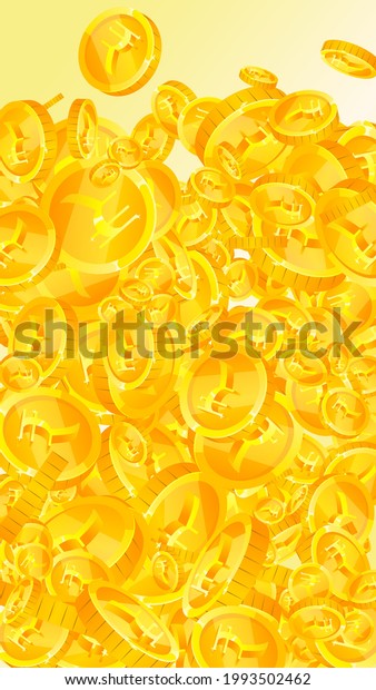 Indian Rupee Coins Falling Pleasing Scattered Stock Vector (Royalty ...