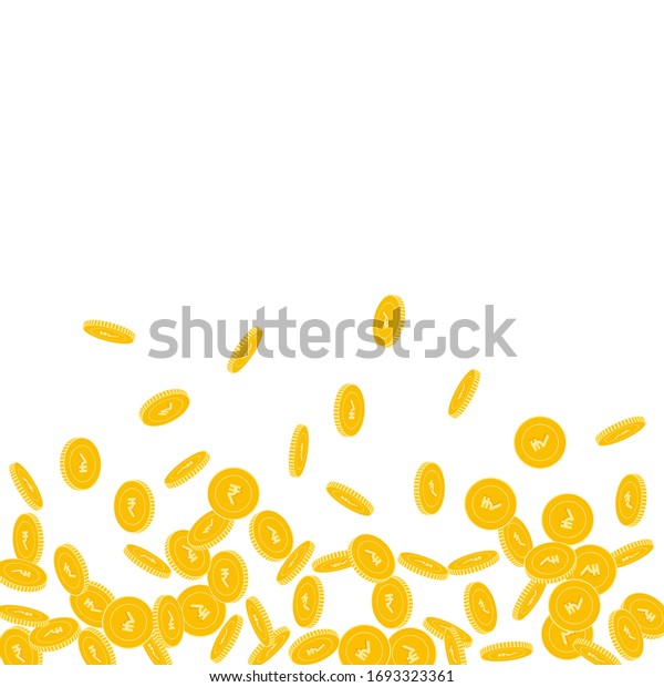 Indian Rupee Coins Falling Scattered Small Stock Vector (Royalty Free ...