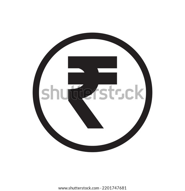 Indian Rupee Icon Coin Vector Symbol Stock Vector (Royalty Free ...