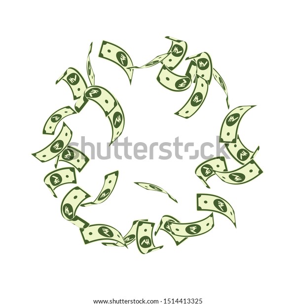 Vektor Stok Indian Rupee Notes Falling Floating Inr (Tanpa Royalti ...