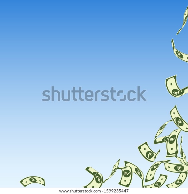 Indian Rupee Notes Falling Floating Inr Stock Vector (Royalty Free ...