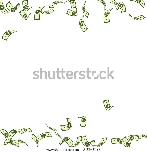 Indian Rupee Notes Falling Sparse Inr Stock Vector (Royalty Free ...