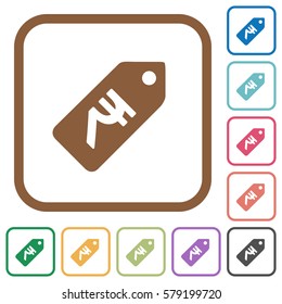 Indian Rupee Price Label Simple Icons Stock Vector (Royalty Free ...