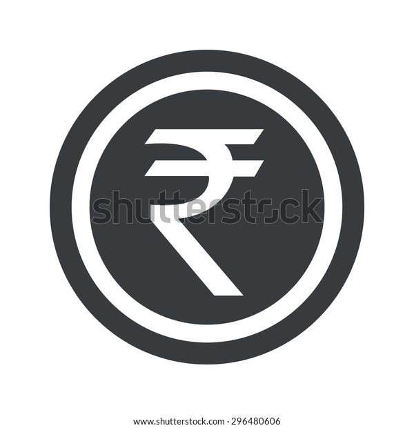Indian Rupee Symbol Circle On Black Stock Vector (Royalty Free ...