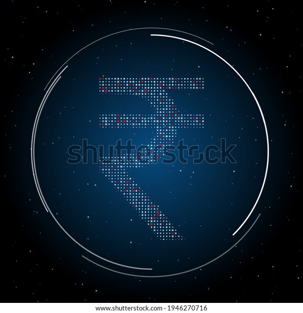 Indian Rupee Symbol Filled White Dots Stock Vector (Royalty Free ...