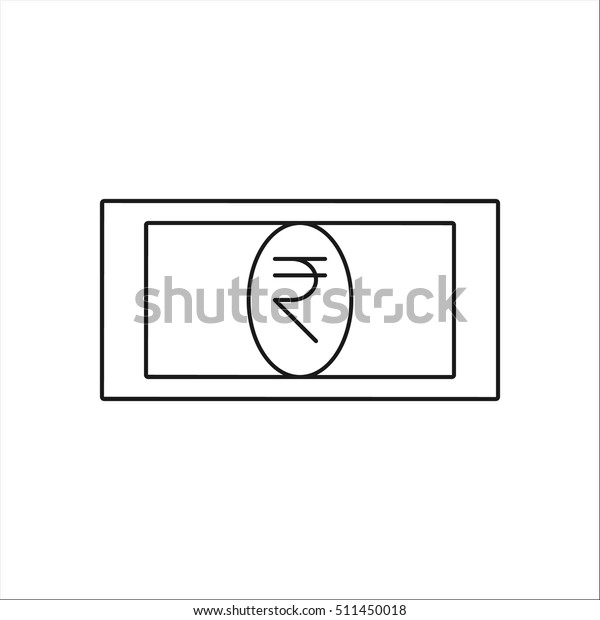 Indian Rupee Symbol Sign Line Icon Stock Vector (Royalty Free ...