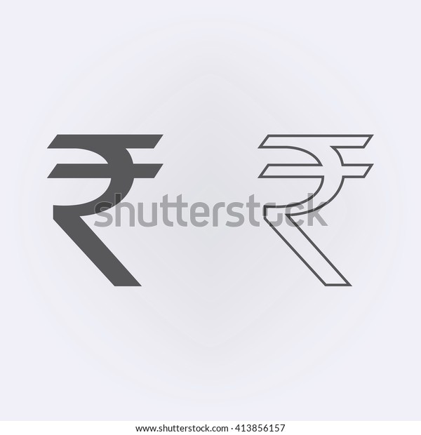 Indian Rupee Symbol Vector Illustration Stock Vector (Royalty Free ...