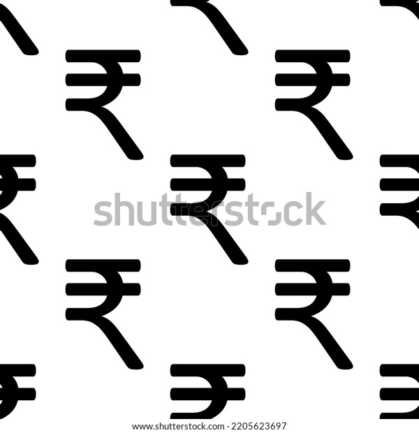 Indian Rupee Symbol Vector Pattern Seamless Stock Vector (Royalty Free ...