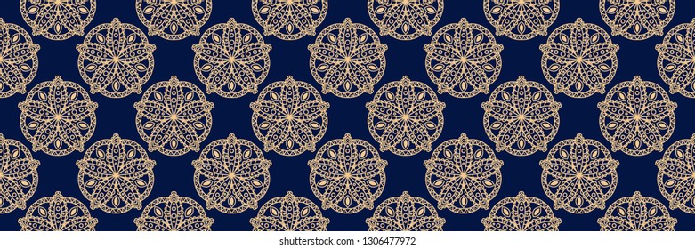 Indian Seamless Pattern Golden Design On Stock Vector (Royalty Free ...