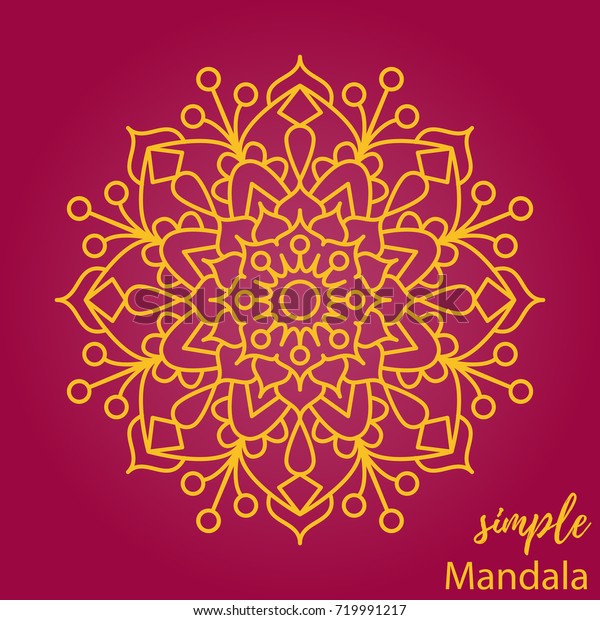 Indian Simple Mandala Coloring Page Vector Stock Vector (Royalty Free ...