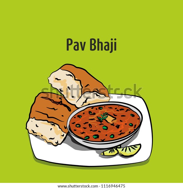Indian Street Food Vector Stock Vector (Royalty Free) 1116946475