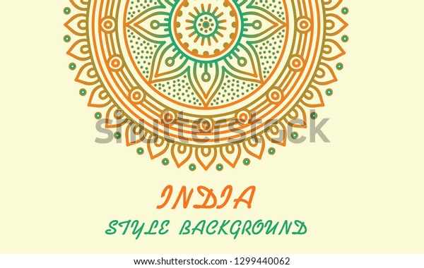 Indian Style Background Stock Vector (Royalty Free) 1299440062 ...