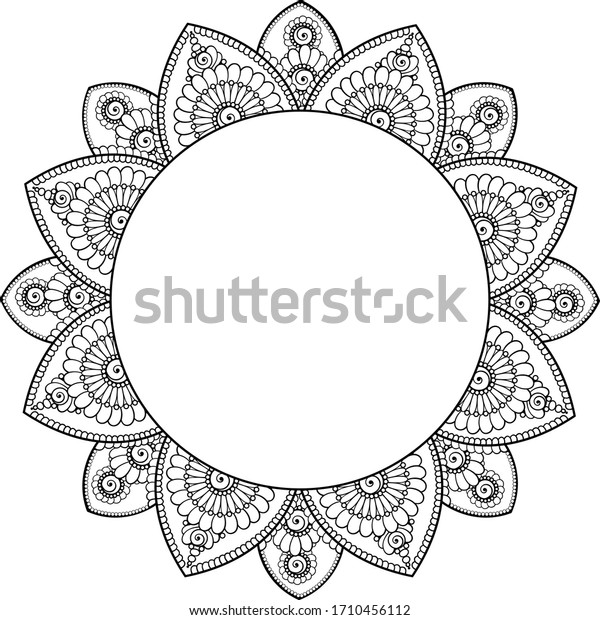 Indian Style Black Outline On Transparent Stock Vector (Royalty Free ...