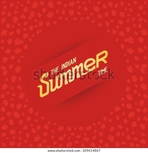 Indian Summer Time Banner Leaf Fall Stock Vector (Royalty Free ...