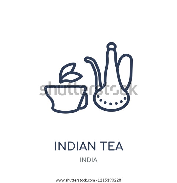 Indian Tea Icon Indian Tea Linear Stock Vector (Royalty Free ...