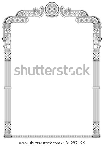 Indian Traditional Frame Stock Vector (Royalty Free) 131287196 ...