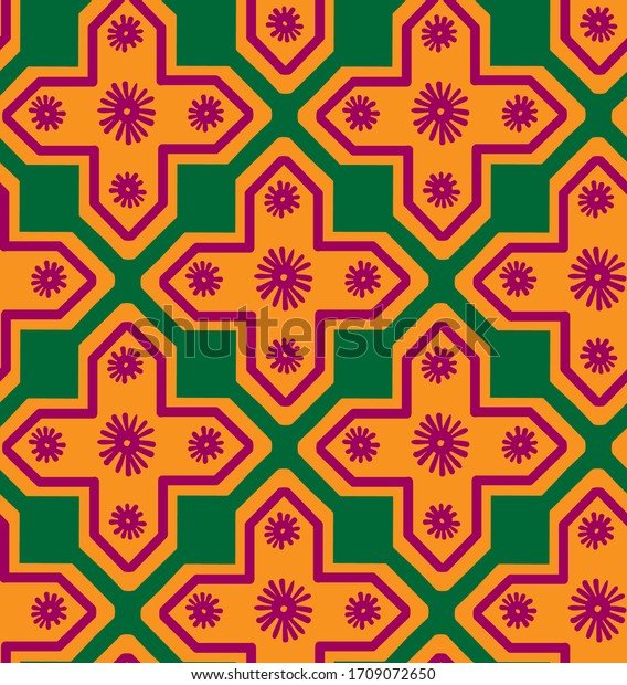 Indian Traditional Oriental Geometric Vector Seamless Stock Vector ...
