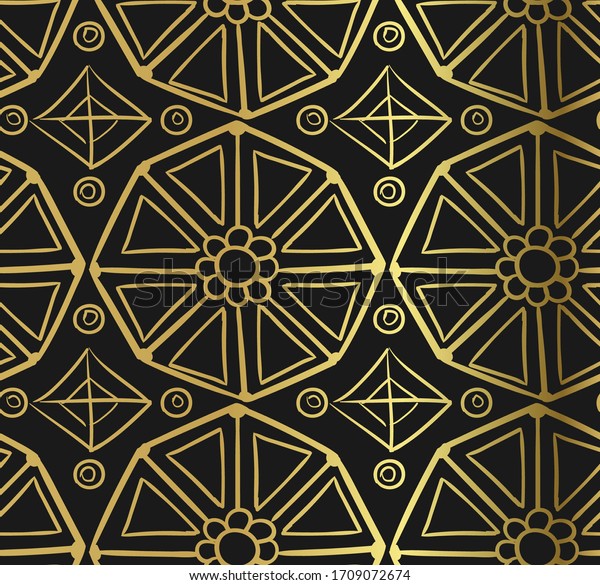 Indian Traditional Oriental Geometric Vector Seamless Stock Vector ...