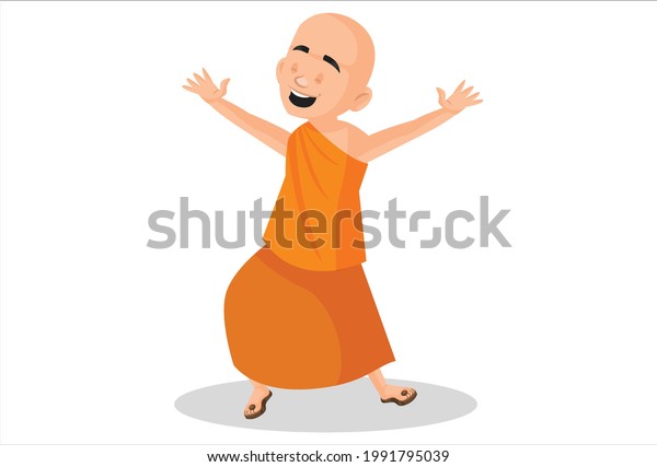 Indian Urban Monk Dancing Vector Graphic Stock Vector (Royalty Free ...