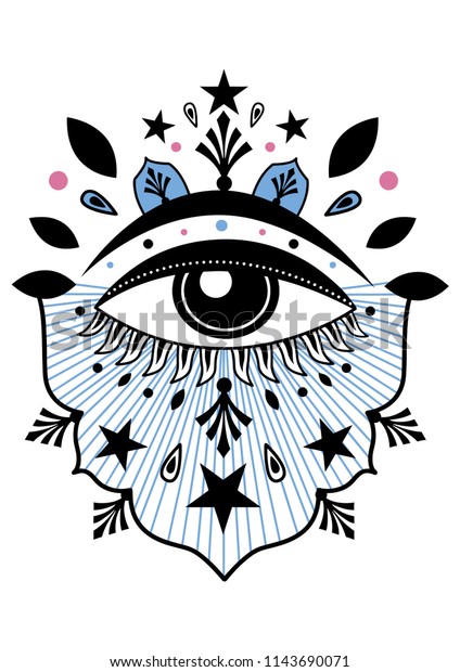 Indian Vector Ethnic Eye Symbol Stock Vector (Royalty Free) 1143690071 ...