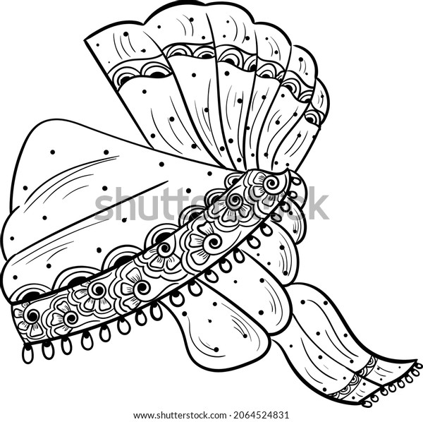 Indian Wedding Groom Safa Vector Illustration Stock Vector (Royalty ...