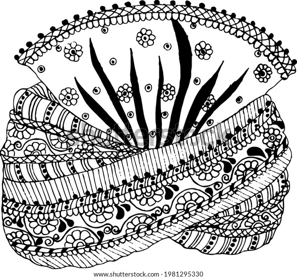 Indian Wedding Symbol Safa Vector Illustration Stock Vector (Royalty ...