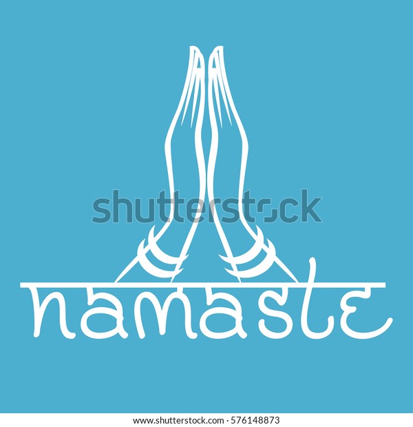 Indian Womans Hand Greeting Posture Namaste Stock Vector (Royalty Free ...